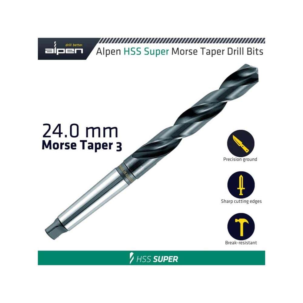 HSS SUPER 24MM MORSE TAPER 3 SHANK ALP20224 – chavda.com
