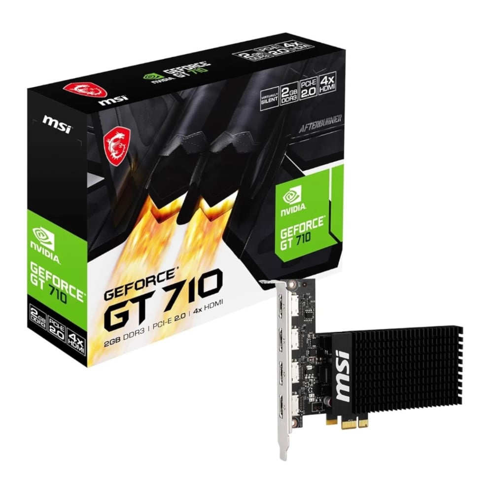 MSI Nvidia GeForce GT 710 2GD3H 2GB 64-BIT 4x HDMI Graphics Card ...