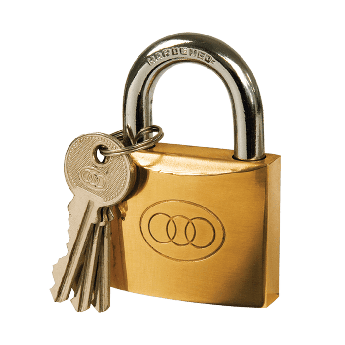 TRI Brass Padlock 50mm | chavda.com